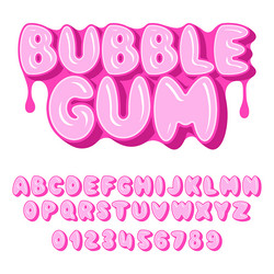 Bubble gum font Royalty Free Vector Image - VectorStock