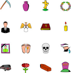 Death icon set Royalty Free Vector Image - VectorStock