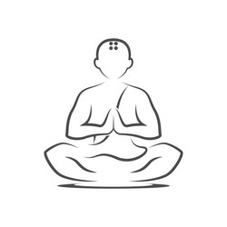 Monk logo icon design Royalty Free Vector Image