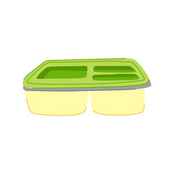 Apple lunch box cartoon Royalty Free Vector Image