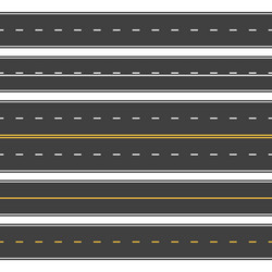 Straight roads seamless pattern background Vector Image