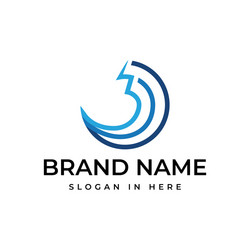 Wave energy logo icon design Royalty Free Vector Image