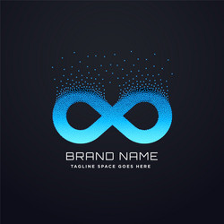 Pixel art infinity logo Royalty Free Vector Image