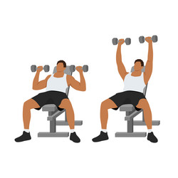 Incline Dumbbell Press Vector Images (30)