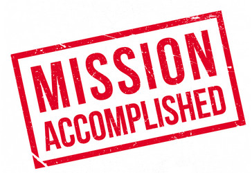Mission complete stamp Royalty Free Vector Image