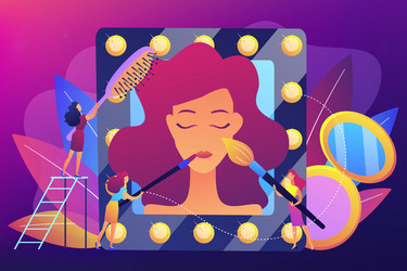 Beauty salon concept banner header Royalty Free Vector Image