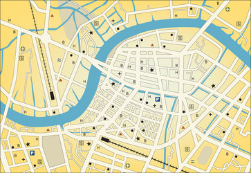 City map Royalty Free Vector Image - VectorStock