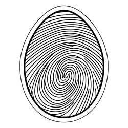 Seamless pattern in fingerprint style curved Vector Image