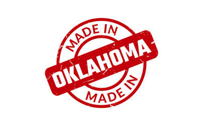 Made in oklahoma rubber stamp Royalty Free Vector Image