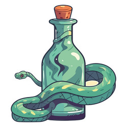 Poisonous viper potion bottle Royalty Free Vector Image