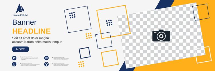 Abstract geometric style banner design template Vector Image