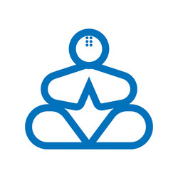 Monk logo icon design Royalty Free Vector Image