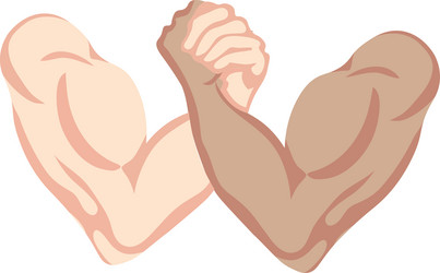 Strong muscular arms Royalty Free Vector Image