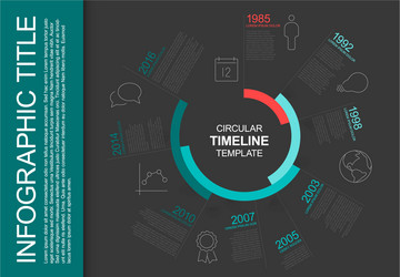 Infographic circular timeline report template Vector Image