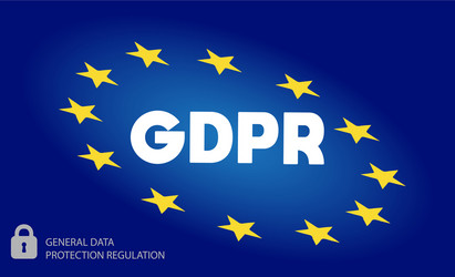 Logo general data protection regulation banner Vector Image