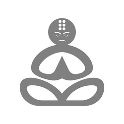 Monk logo icon design Royalty Free Vector Image