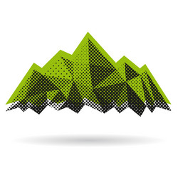 Green mountain abstract isolated Royalty Free Vector Image