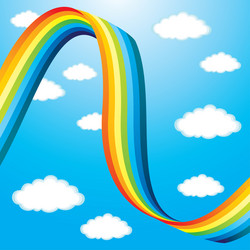 Rainbow with Blue Sky Vector Images (over 10,000)