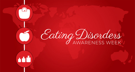 Simple eating disorders awareness week background Vector Image