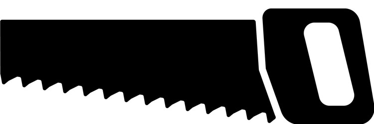 Saw icon symbol flat Royalty Free Vector Image