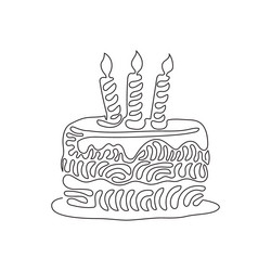 Birthday Cake Line Drawing Vector Images (over 2,900)