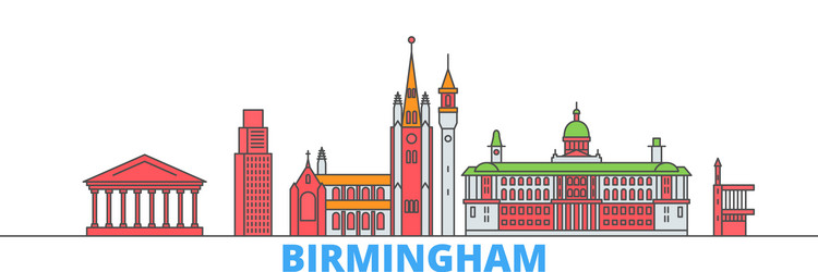 Birmingham Uk Skyline Silhouette Vector Images (94)