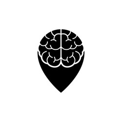 Brain point place logo design template Royalty Free Vector