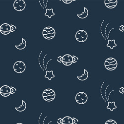 Childish seamless pattern hand drawn space Vector Image