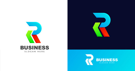 Letter r luxury logo design template Royalty Free Vector