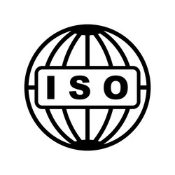 Iso symbol icon Royalty Free Vector Image - VectorStock