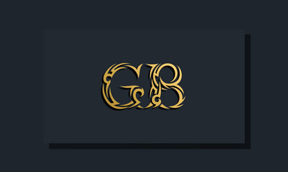 Initial letters gb monogram logo design bundle Vector Image