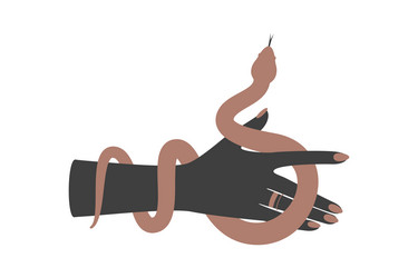 Snake bite hand traditional snake handshake Vector Image