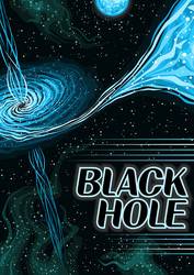 Poster for black hole Royalty Free Vector Image