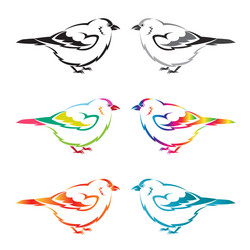 Set of birds Royalty Free Vector Image - VectorStock
