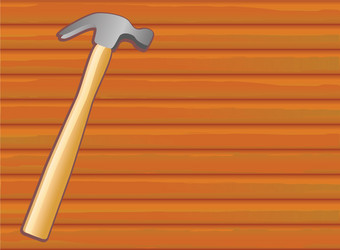 Wooden hammer Royalty Free Vector Image - VectorStock