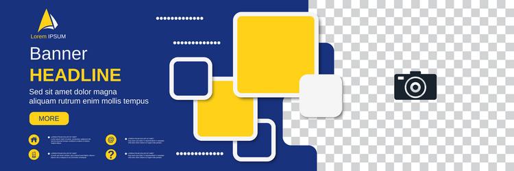 Abstract geometric style banner design template Vector Image