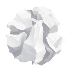 Crumpled paper ball icon realistic garbage bad Vector Image