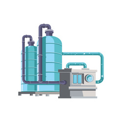 Stages of water purification process cartoon Vector Image