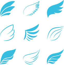 Blue Fire Wings Royalty Free Vector Image - VectorStock