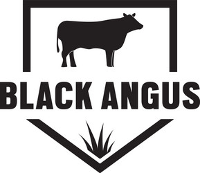 Black angus logo icon template Royalty Free Vector Image