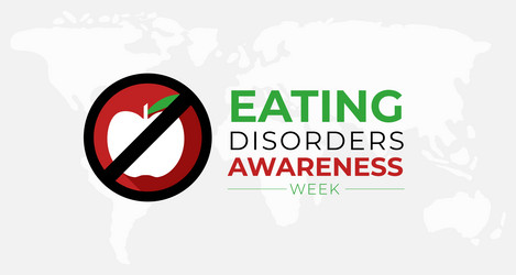 Simple eating disorders awareness week background Vector Image