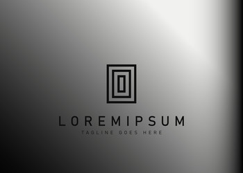 Abstract rectangle logo design idea Royalty Free Vector