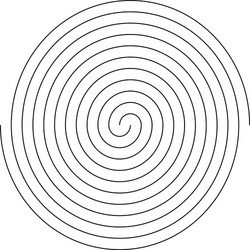Simple black and white spiral fingerprint design Vector Image