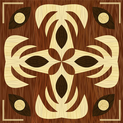 Wooden square inlay light and dark wood patterns Vector Image