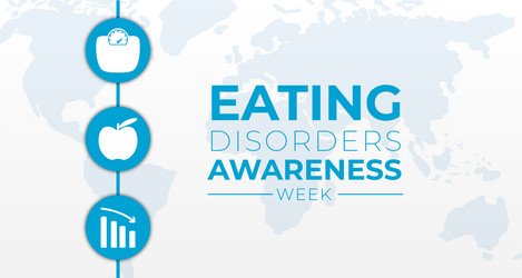 Simple eating disorders awareness week background Vector Image
