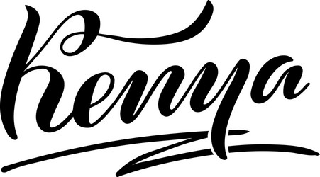 Kenia lettering 1 Royalty Free Vector Image - VectorStock