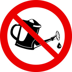 Sign water drops forbidden do not wet logo Vector Image