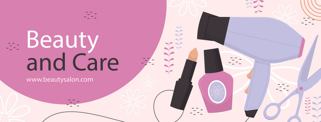 Flat design beauty salon labels pack Royalty Free Vector