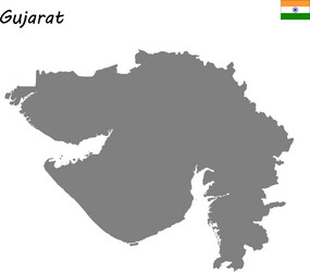 Amreli district map gujarat state india detailed Vector Image