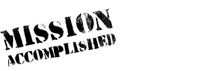 Mission complete stamp Royalty Free Vector Image